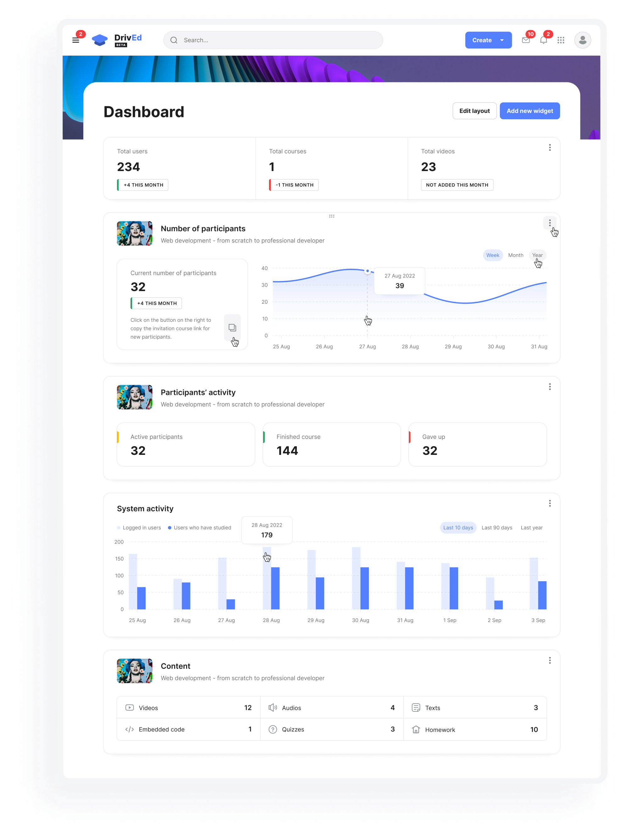 DrivEd — learning management system